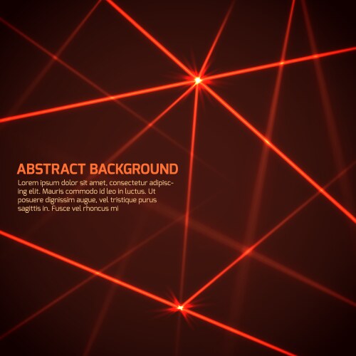 Realistic style laser beams on black background Vector Image