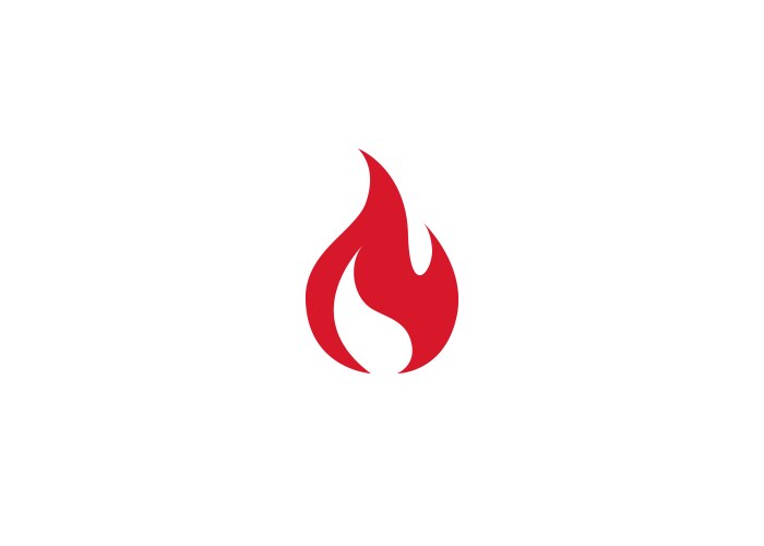 Shield fire logo design element Royalty Free Vector Image