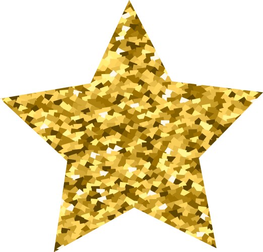 Gold glitter star golden sparkle luxury Royalty Free Vector