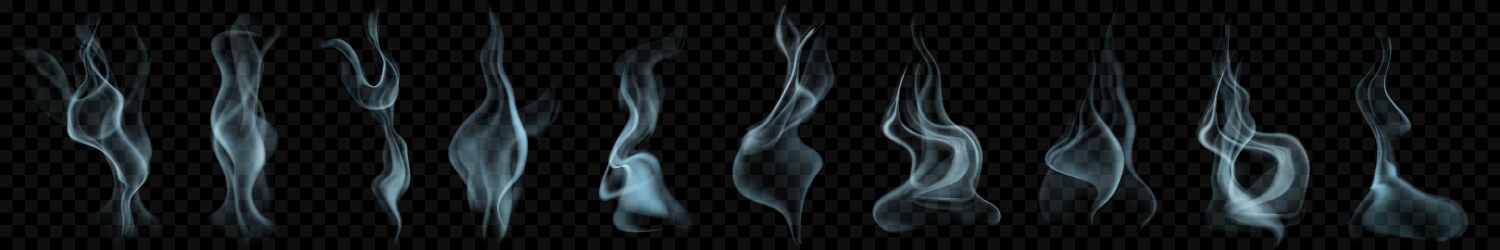Smoke set Royalty Free Vector Image - VectorStock