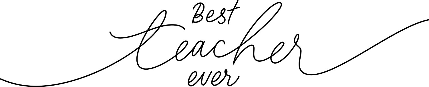 You are the best teacher - hand lettering Vector Image