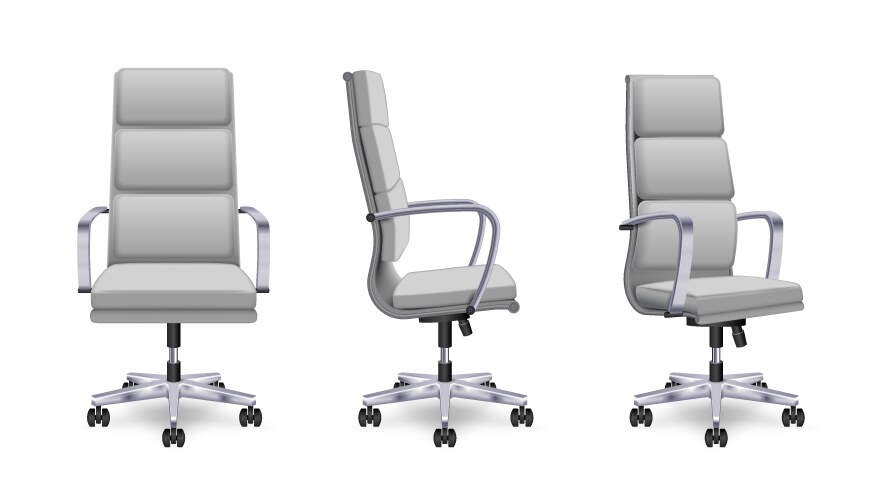 Office chair front and back Royalty Free Vector Image