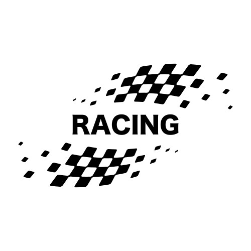 Racing flag car race sport auto rally grunge Vector Image