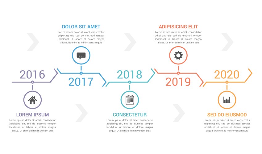 Timeline infographics Royalty Free Vector Image