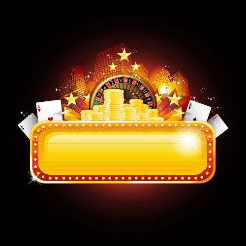 Gambling background with casino elements Vector Image