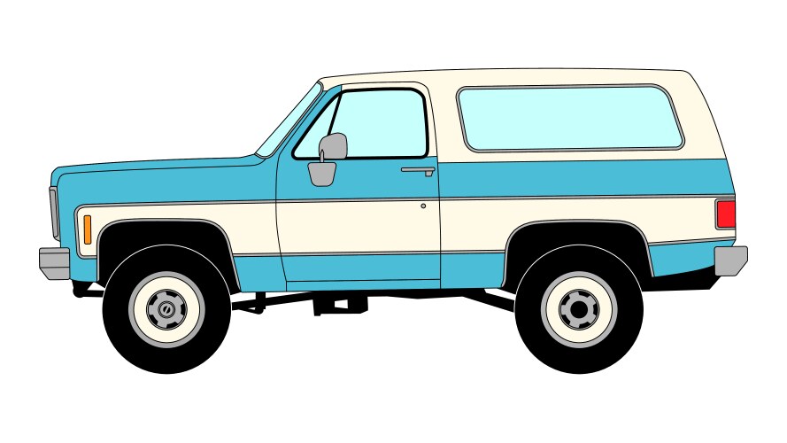 Chevrolet blazer k5 1972 Royalty Free Vector Image