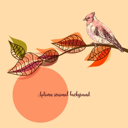 Autumn tree background Royalty Free Vector Image