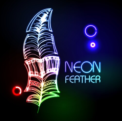 Feather signature line icon copywriting sign Vector Image