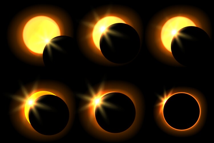 Solar eclipse Royalty Free Vector Image - VectorStock