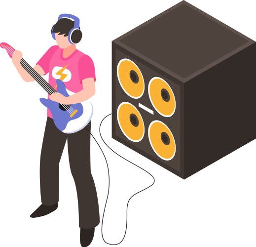 Singer in recording studio Royalty Free Vector Image