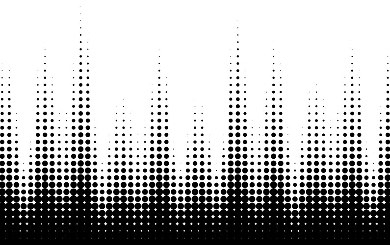 Halftone wavy pattern dots texture Royalty Free Vector Image