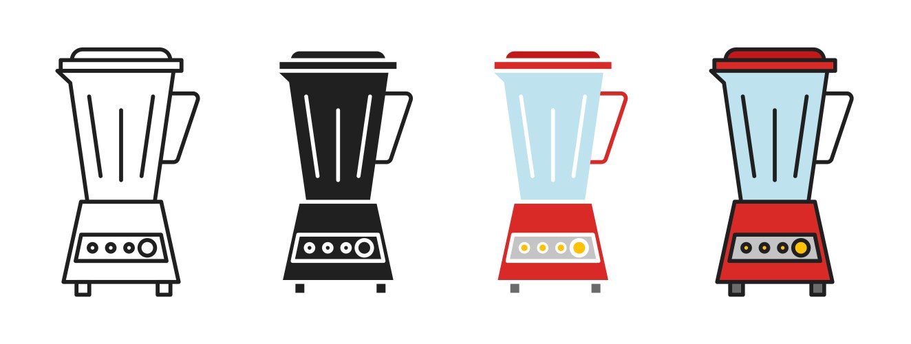 Juicer icon set blender smoothie blend symbol Vector Image