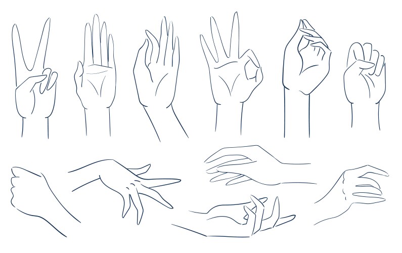 Every day carry man items set2 line-art Royalty Free Vector