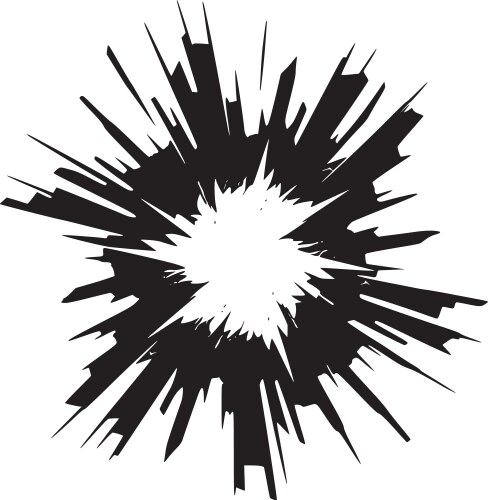 Sunbirst logo explosion light rays in decorative Vector Image