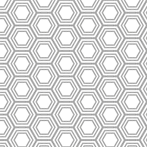 Abstract seamless geometric hexagons pattern Vector Image
