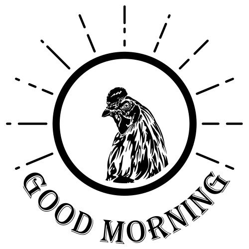 Good Morning Rooster Vector Images (42)