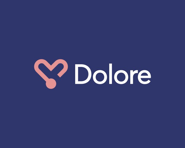 Heart stethoscope logotype linear medical Vector Image