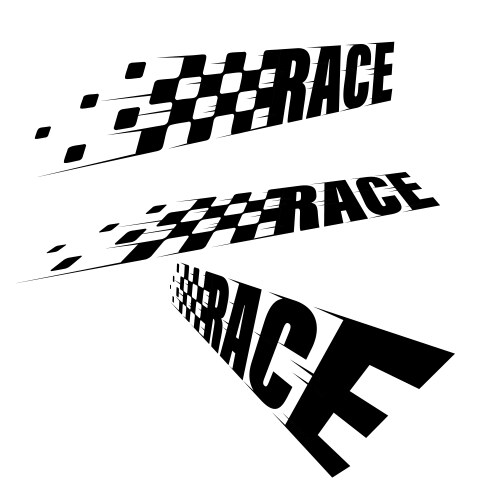 Race checker flag seamless pattern black Vector Image