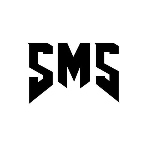 Sm logo s m design white letter sms Royalty Free Vector