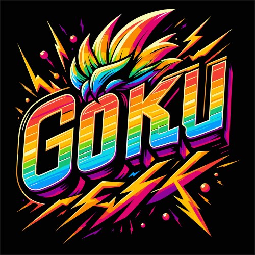 Anime action goku Royalty Free Vector Image - VectorStock