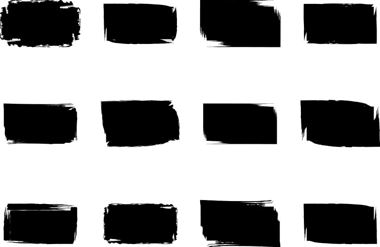 Horizontal rectangle shape filled bold Royalty Free Vector