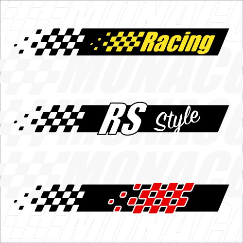 Race sport car stripe stickers racing line decals Vector Image
