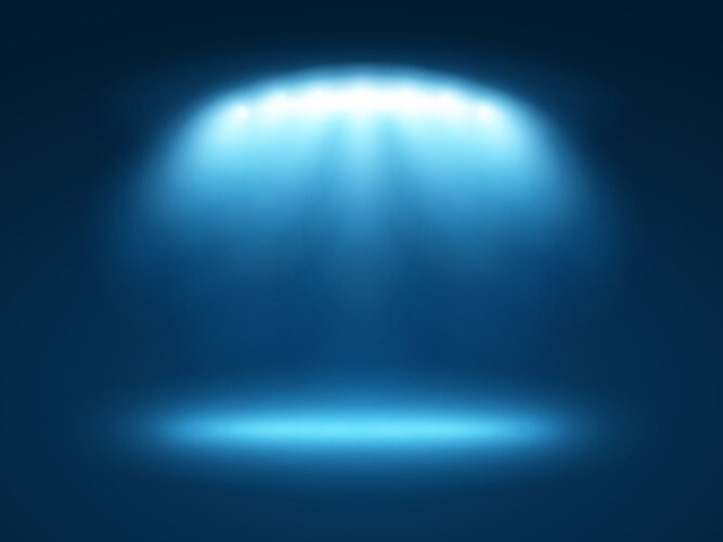 Blue glowing light effects on background Vector Image