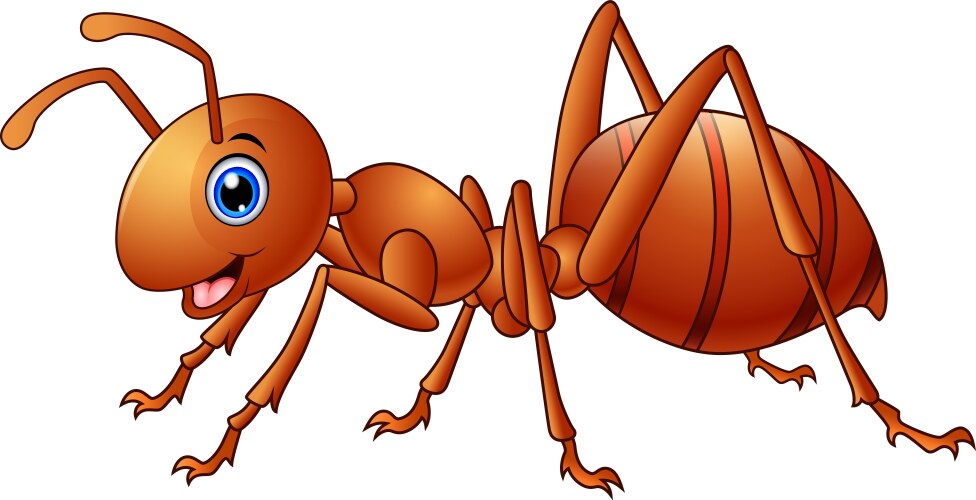 Happy ant cartoon Royalty Free Vector Image - VectorStock
