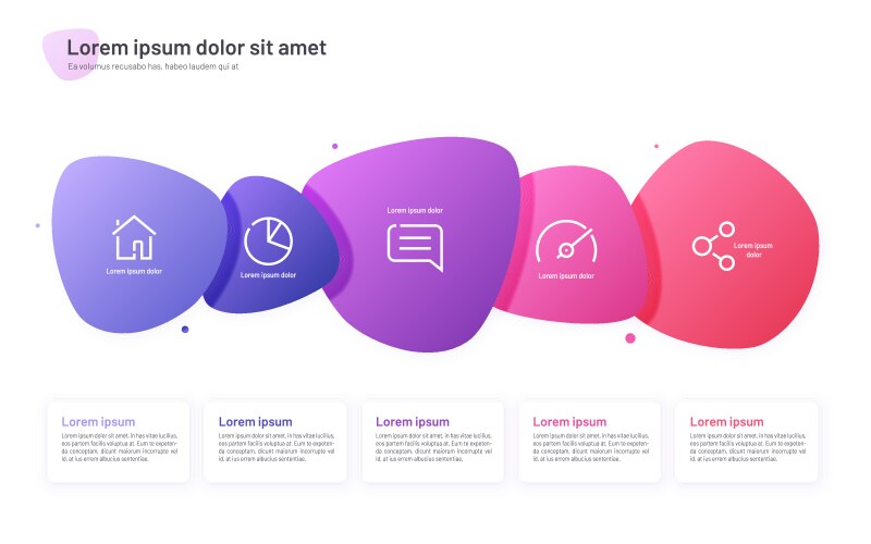 Process chart design modern template Royalty Free Vector