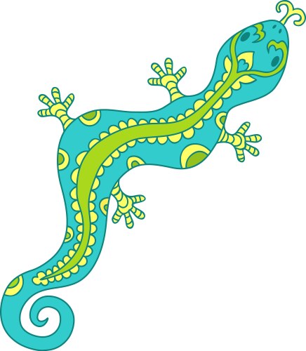 Green gecko lizard Royalty Free Vector Image - VectorStock