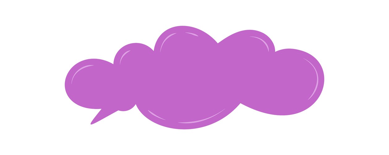 Organic purple speech bubble doodle icon – Royalty-Free Vector ...