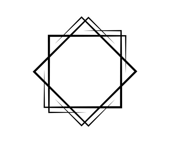 Square frame geometric abstract element Royalty Free Vector