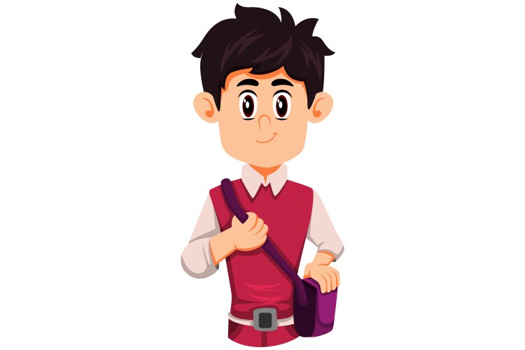 Back to school character design Royalty Free Vector Image