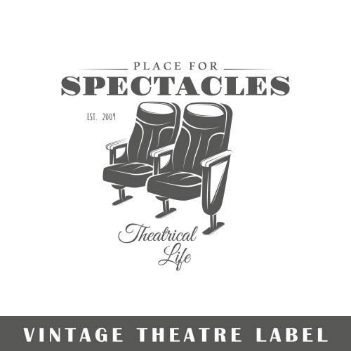 Theatre label Royalty Free Vector Image - VectorStock