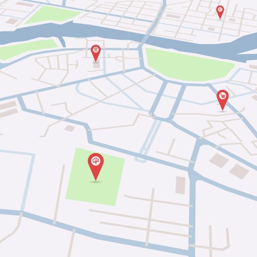 Example street map Royalty Free Vector Image - VectorStock