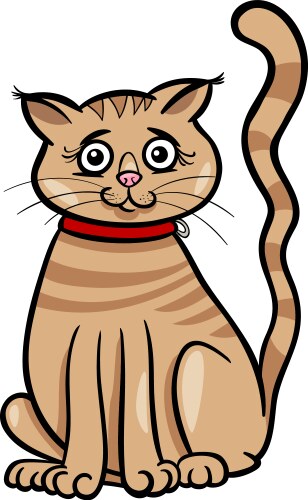 Cute cat cartoon Royalty Free Vector Image - VectorStock