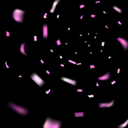 Pink confetti explosion celebration isolated Vector Image