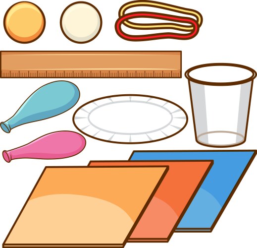 Thumbnail design with science experiment objects Vector Image