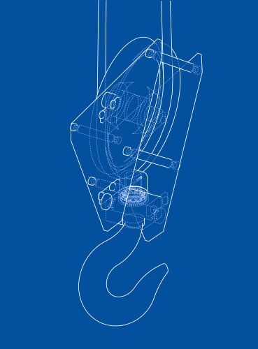 Webbing sling hook blueprints Royalty Free Vector Image