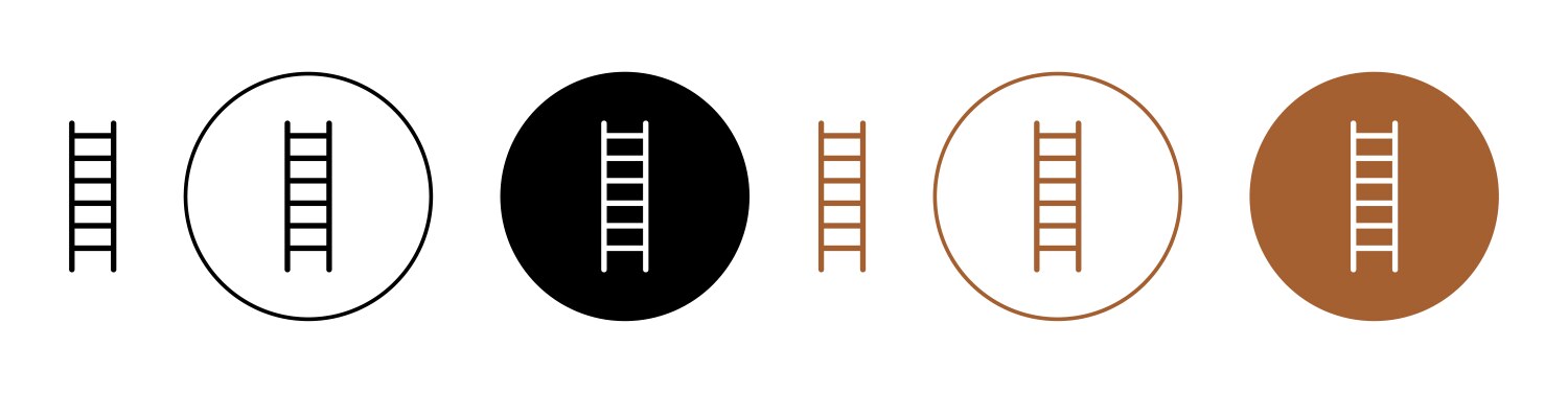 Ladder icon set home step symbol Royalty Free Vector Image