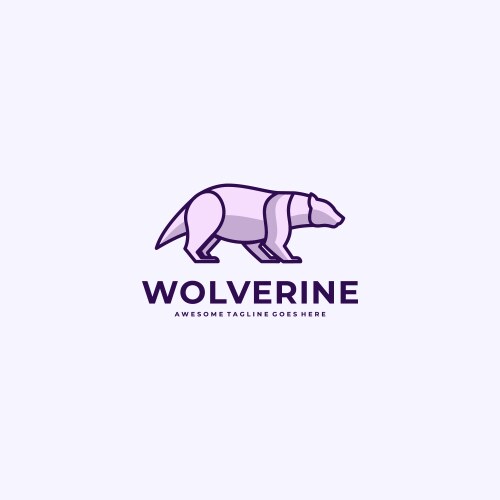Wolverine Animal Logo Vector Images (52)