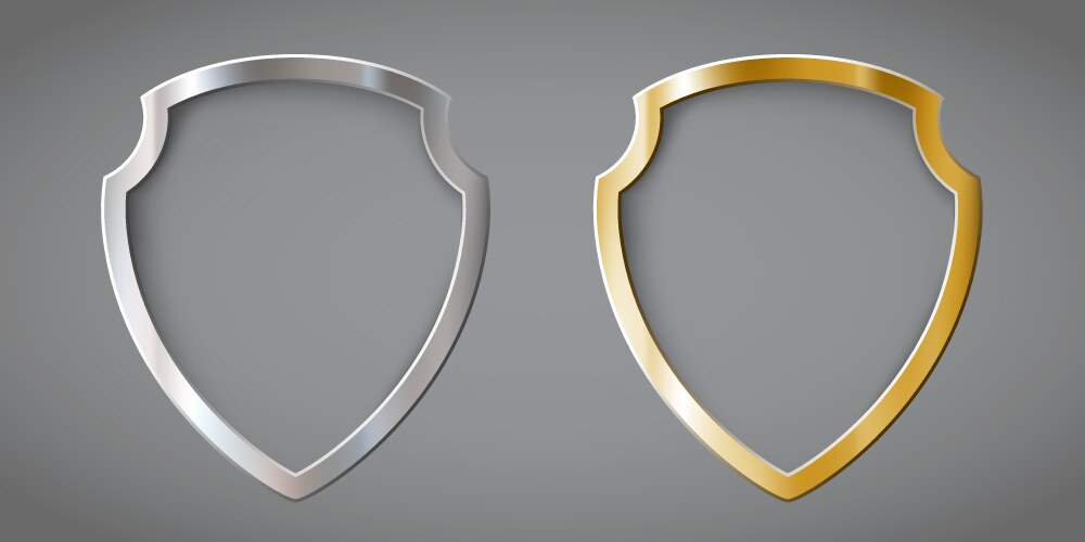 Black metal labels set isolated on background Vector Image