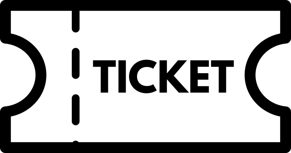Entry ticket coupon - icon Royalty Free Vector Image