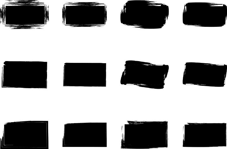 Horizontal rectangle shape filled bold Royalty Free Vector