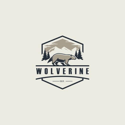 Logo Animal Wolverine Wallpaper Wolverine Animal Logo Vector Images