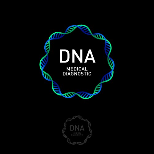 Dna logo template medical innovation technology Vector Image