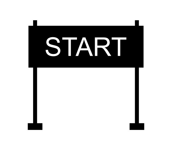 Affiliate marketing start button icon simple Vector Image