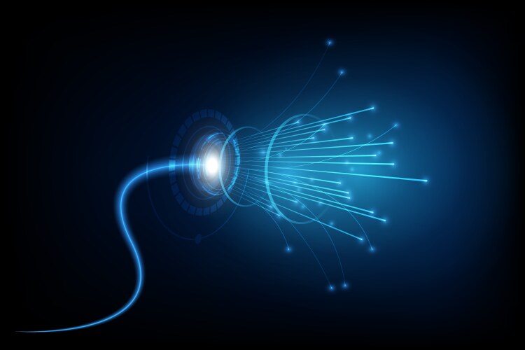 Connection Line On Networking Telecommunication Vector Image