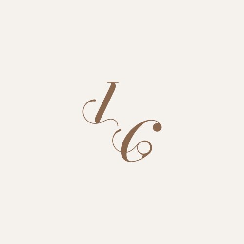 Initial monogram logo wedding concept design Vector Image