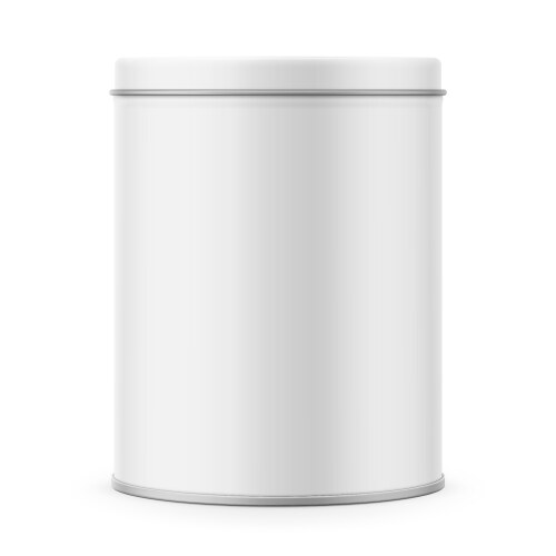 Round matte tin box template Royalty Free Vector Image